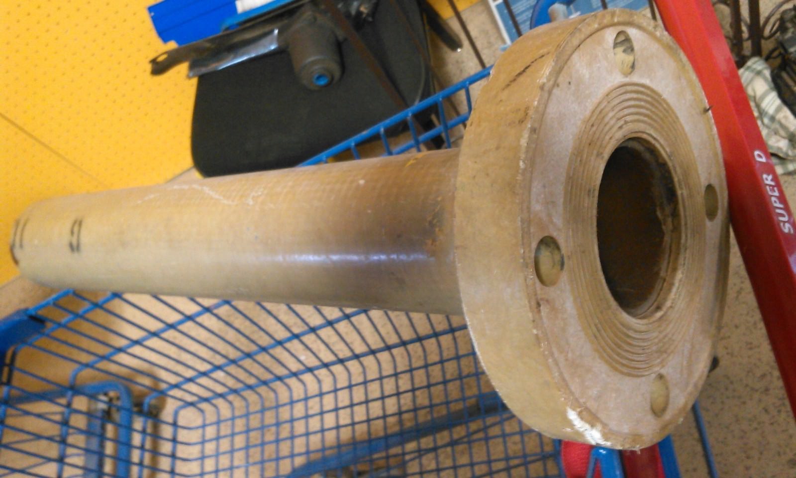 SMITH FIBERCAST PIPE 24 INCHES LONG WITH 18 X 3 FLANGE ON ONE END | eBay