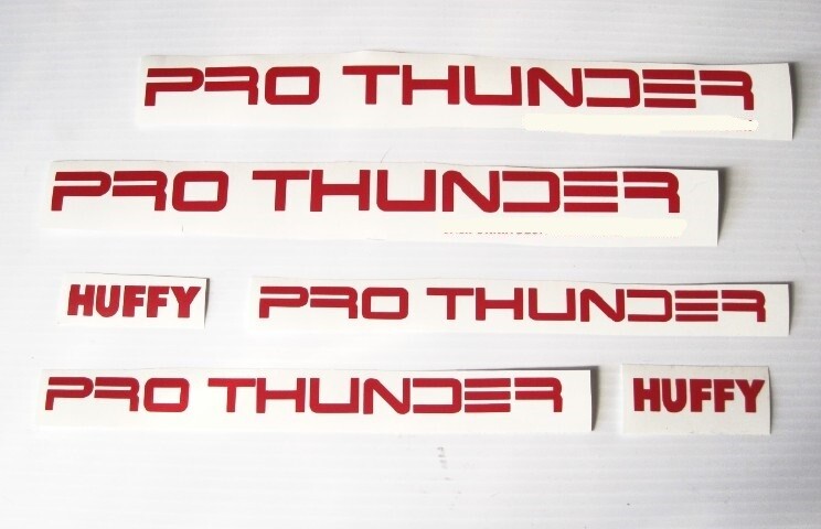 Black Old School Bicycle Decal Stickers fit Huffy Pro Thunder BMX Bike ...