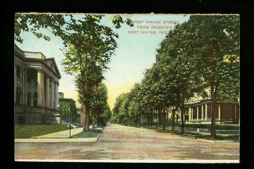Indiana IN postcard Fort Wayne, West Wayne Street from Webster Vintage ...
