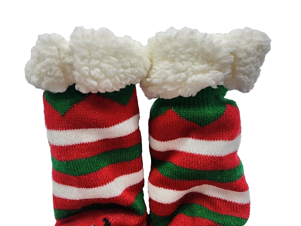 FYC Christmas Anti-Skid Reindeer Soft Cozy Thick Fluffy Socks | eBay