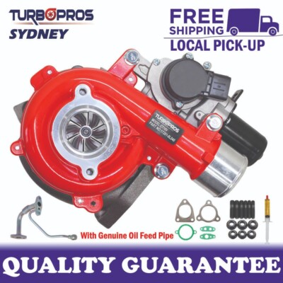 GEN1 High Flow Turbo Charger+Genuine Oil Feed Pipe For Toyota Hilux 1KD ...