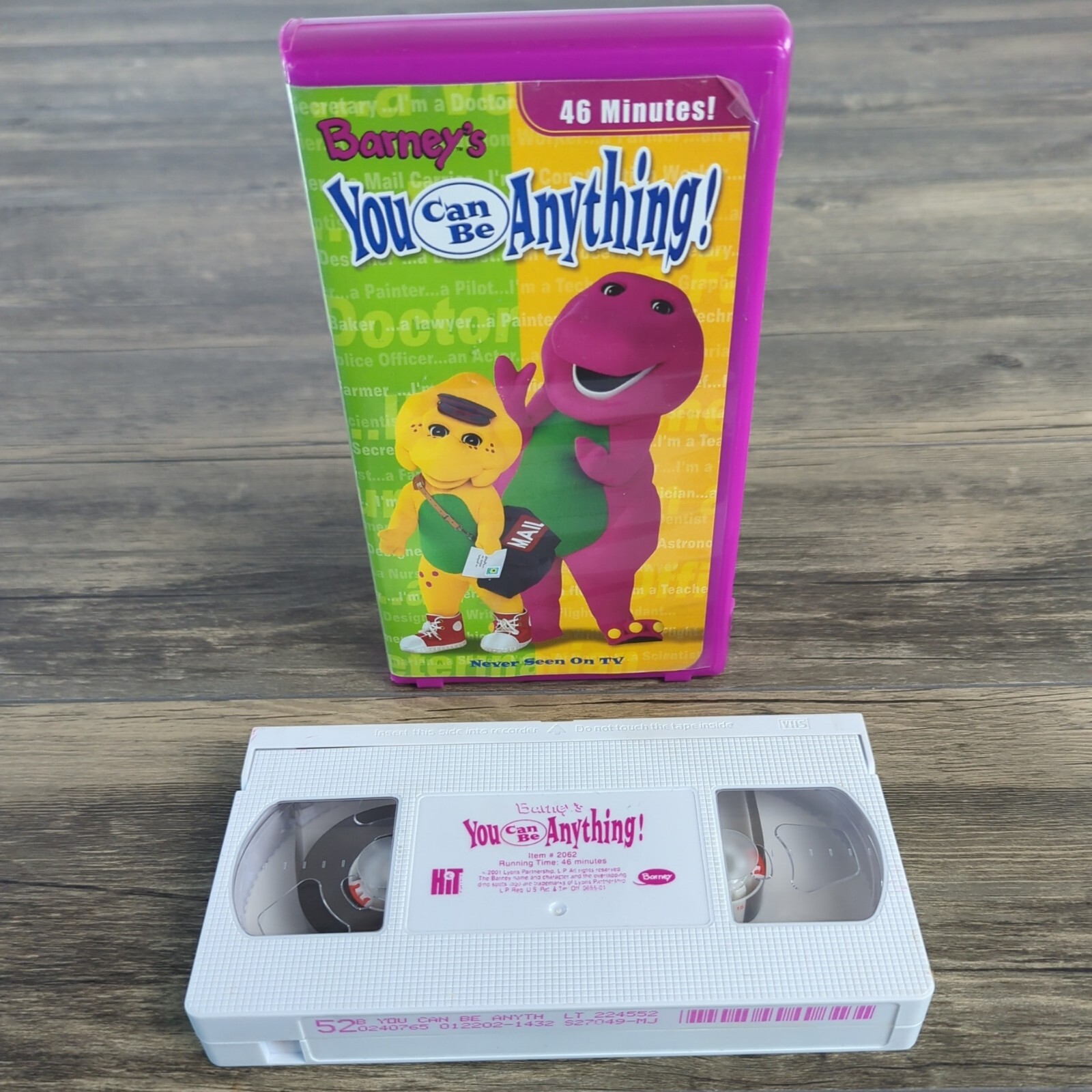 Barney's You Can Be Anything! (2002) VHS Purple Dinosaur Clamshell ...