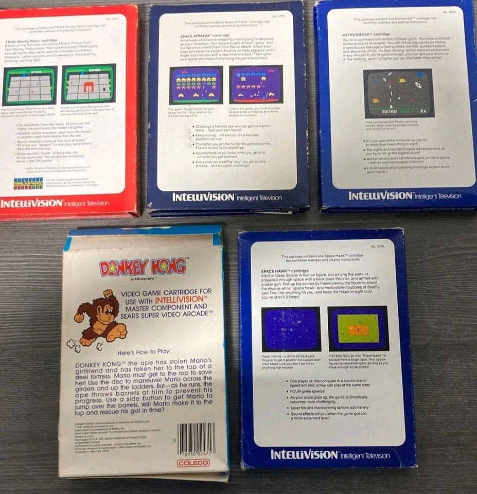 Lot of 5 Intellivision Video Games | eBay