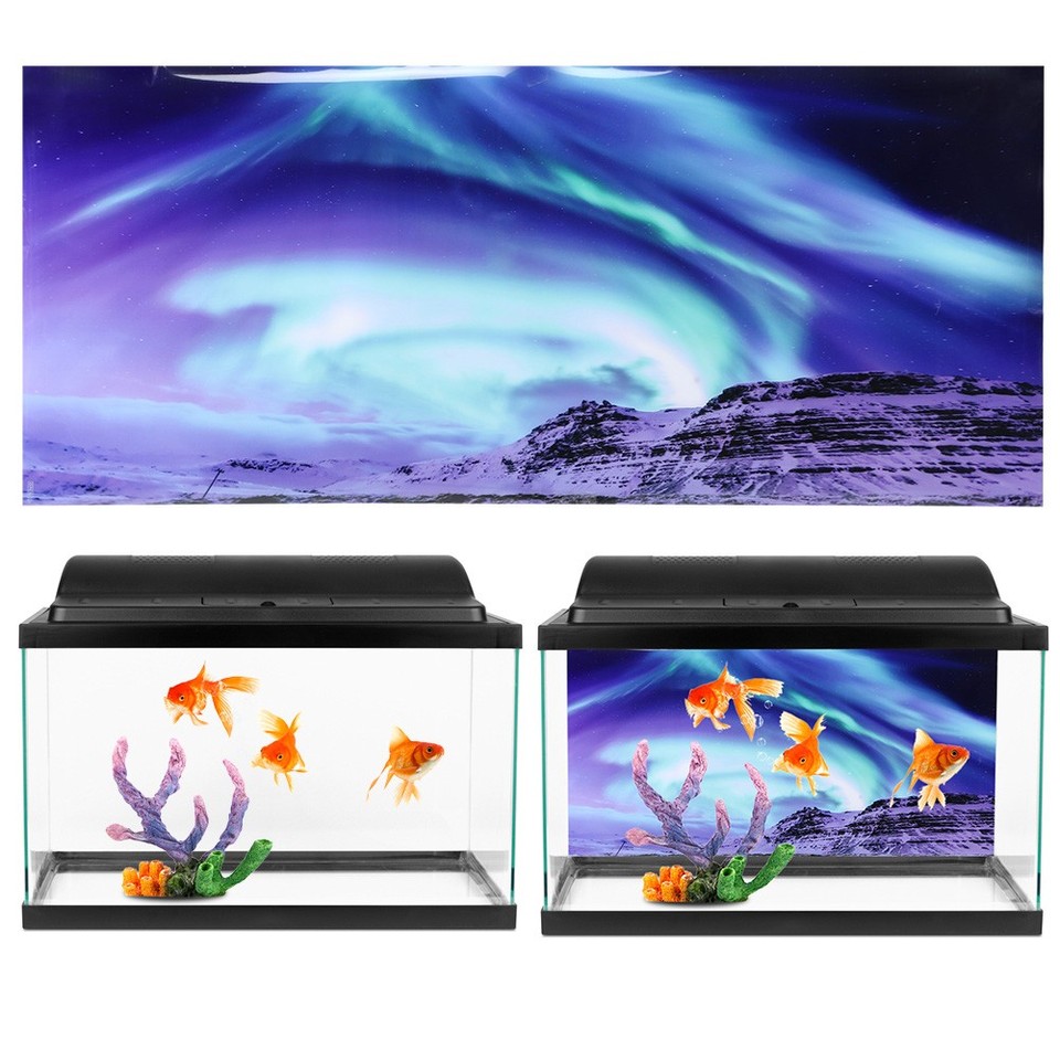 (122 * 50cm)RASTKY Aquarium Background Sticker Fish PVC Sticker ...