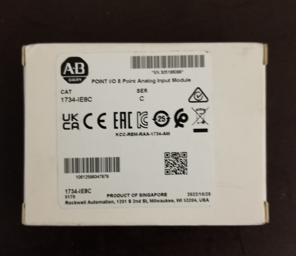 New Factory Sealed AB 1734-IE8C SER C POINT I/O Analog Current Input ...