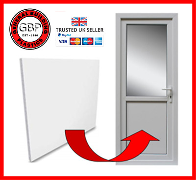 White UPVC Flat Door Panel 750 x 750 Panel 28mm Thick MDF Reinforced ...