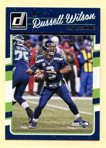 2016 Panini Donruss Football Russell Wilson card #263 Seattle Seahawks ...
