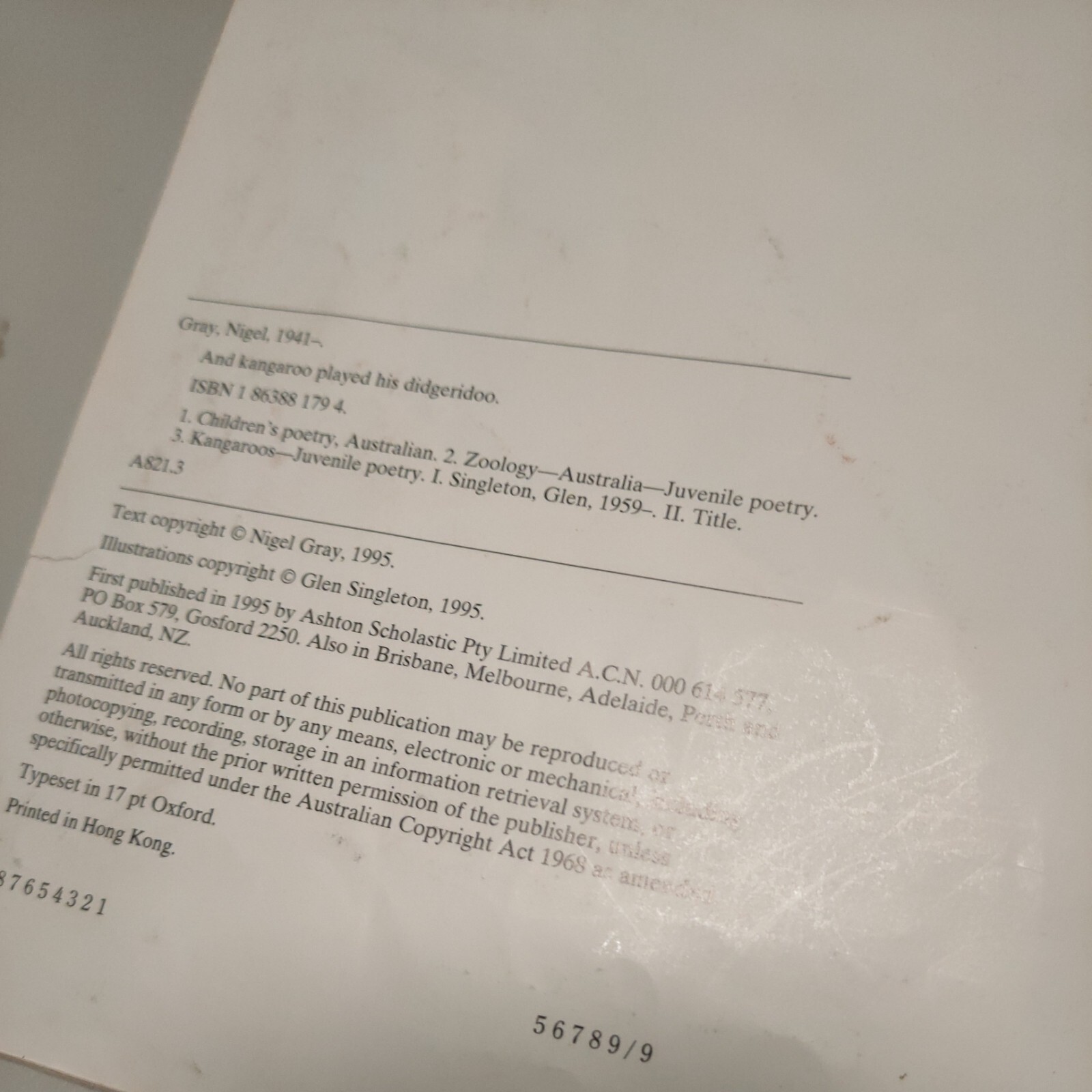 And Kangaroo Played His Didgeridoo by Nigel Gray (Paperback, 1900) for ...