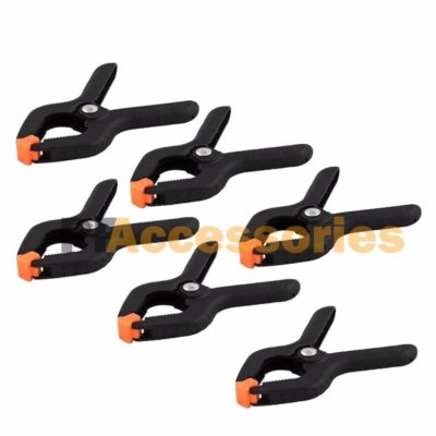 6 Pcs 2.7" inch Mini Plastic Spring Clamps Tips Tool Clip 1" Jaw ...