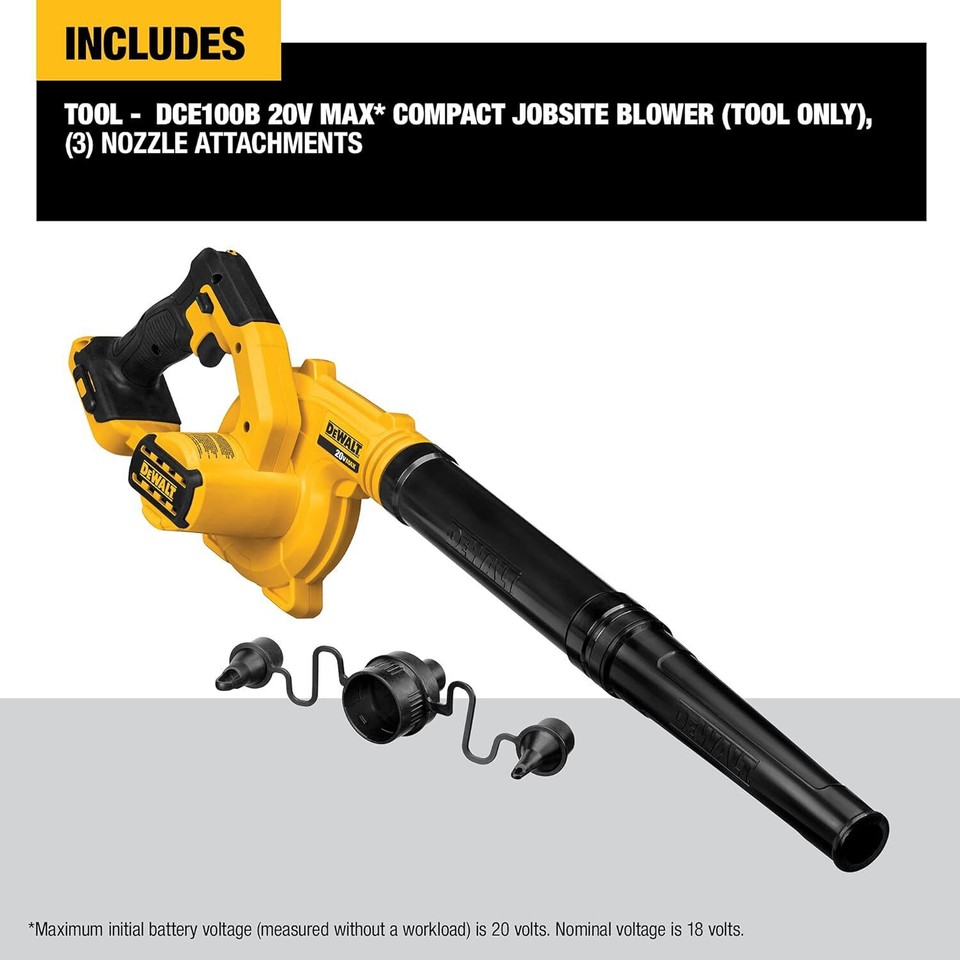 DEWALT DCE100B 20V MAX* Compact Jobsite Blower (Tool Only) | eBay