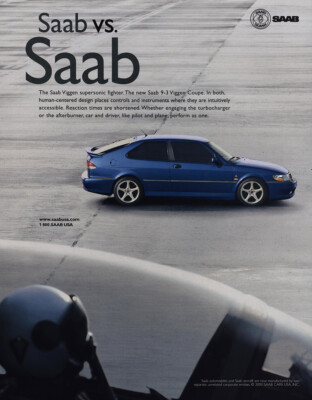 2000 Saab: Saab vs Saab Vintage Print Ad | eBay