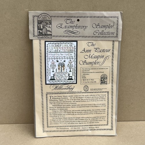 The Examplarery Sampler Collection Ann Pasteur Maupin Counted ...