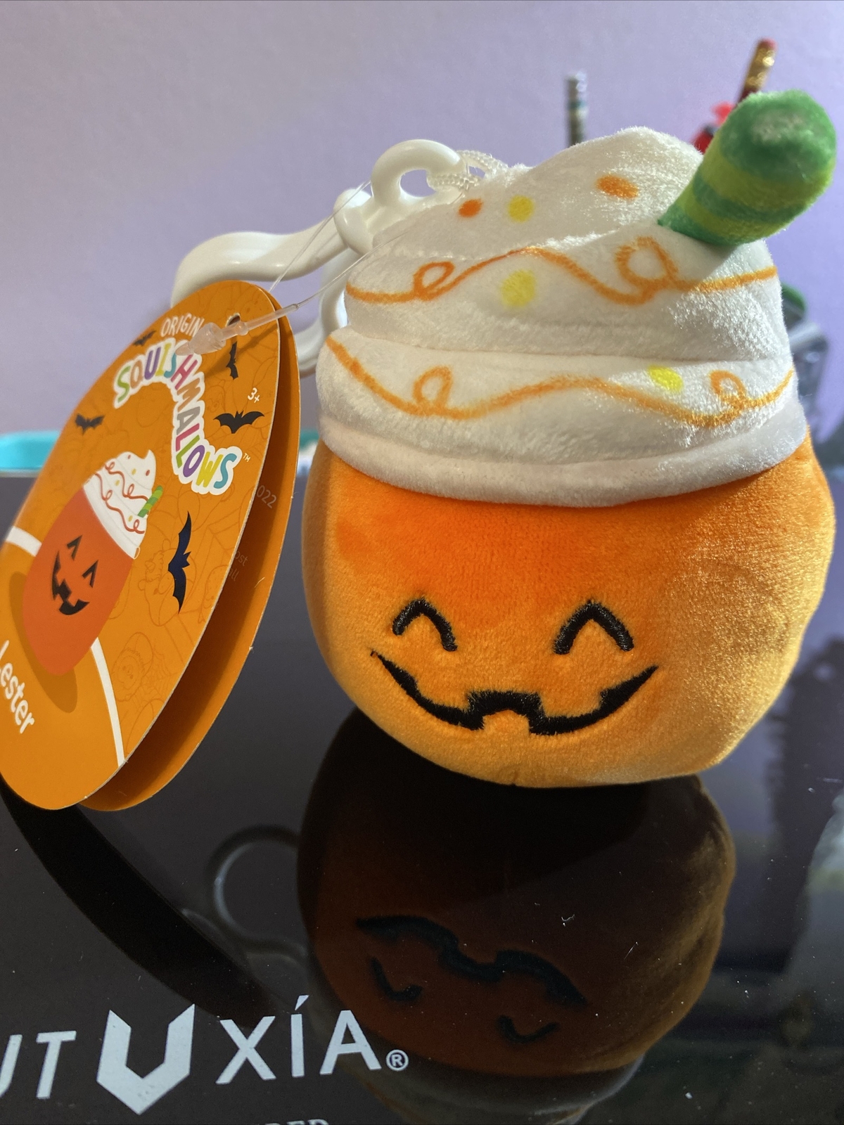 New 2023 Halloween Squishmallow Lester Clip 3.5" Plush The Pumpkin ...