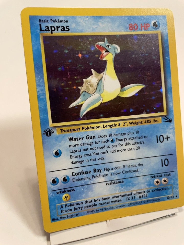 Lapras 1st Edition Holo Rare Pokemon Card TCG WOTC 1999 10/62 | eBay