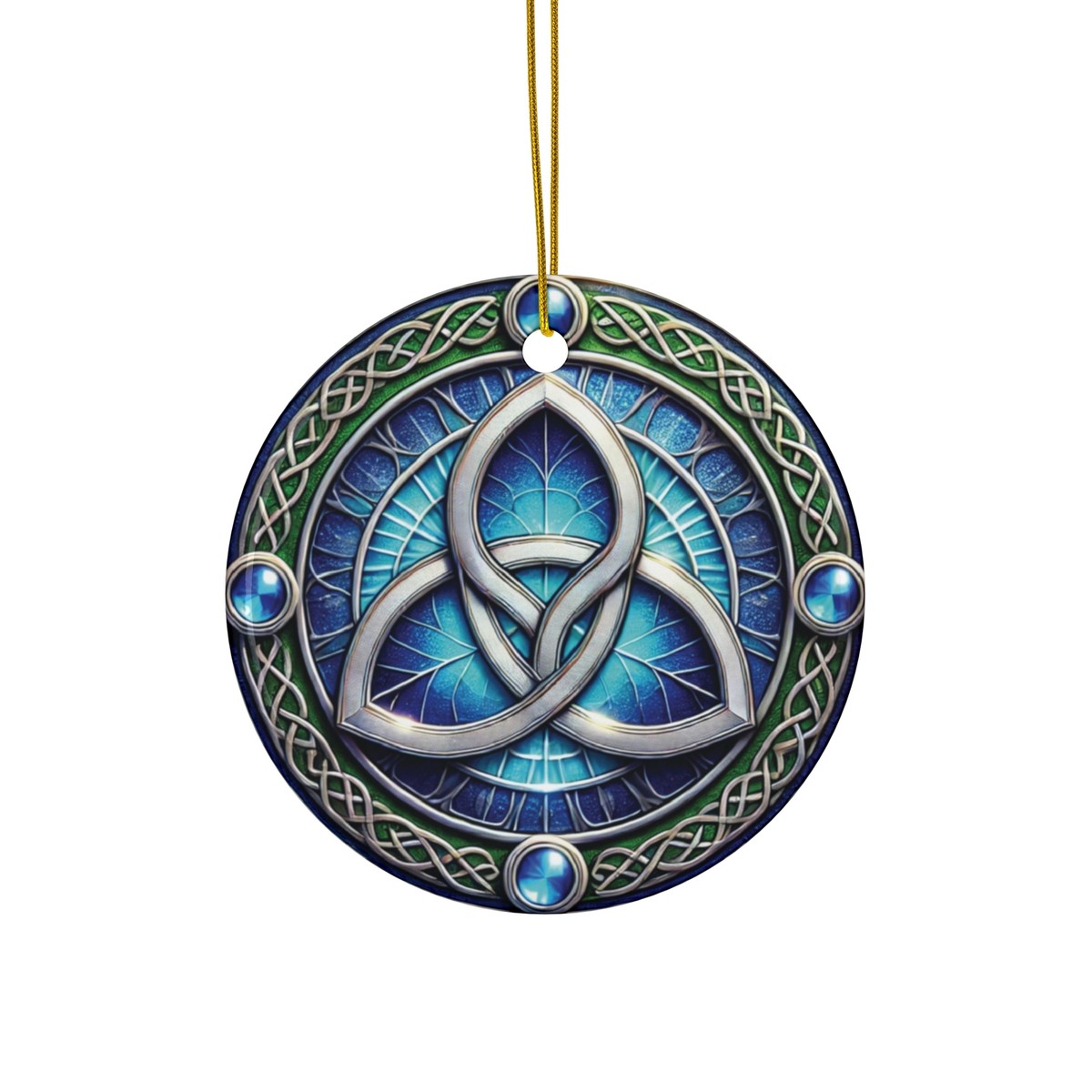 Celtic Trinity Knot Stained Glass Wholesale 11.75"H Trinity Knot