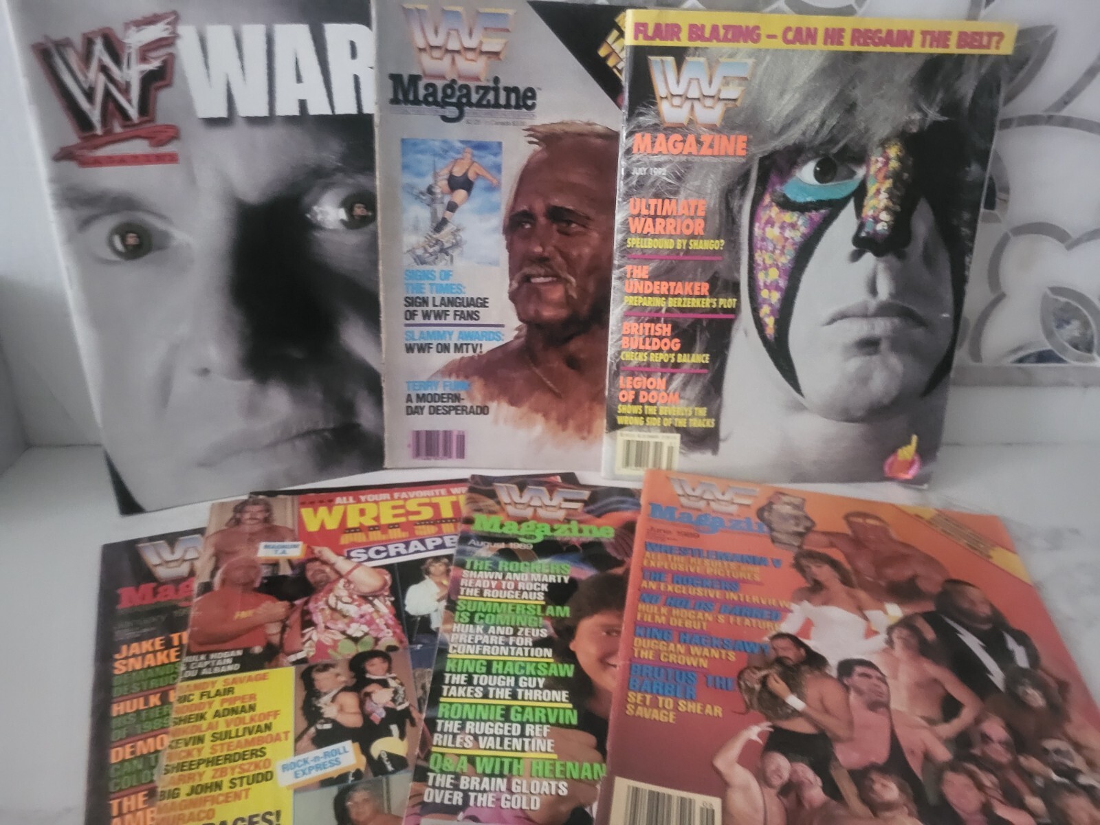 WWF Magazines 1986-1992 Lot of 6 w/ WWF War Magazine (G/VG+) HULK HOGAN ...