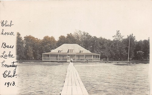 J12/ Bass Lake Indiana RPPC Postcard c1910 Knox Club House Dock 162 | eBay