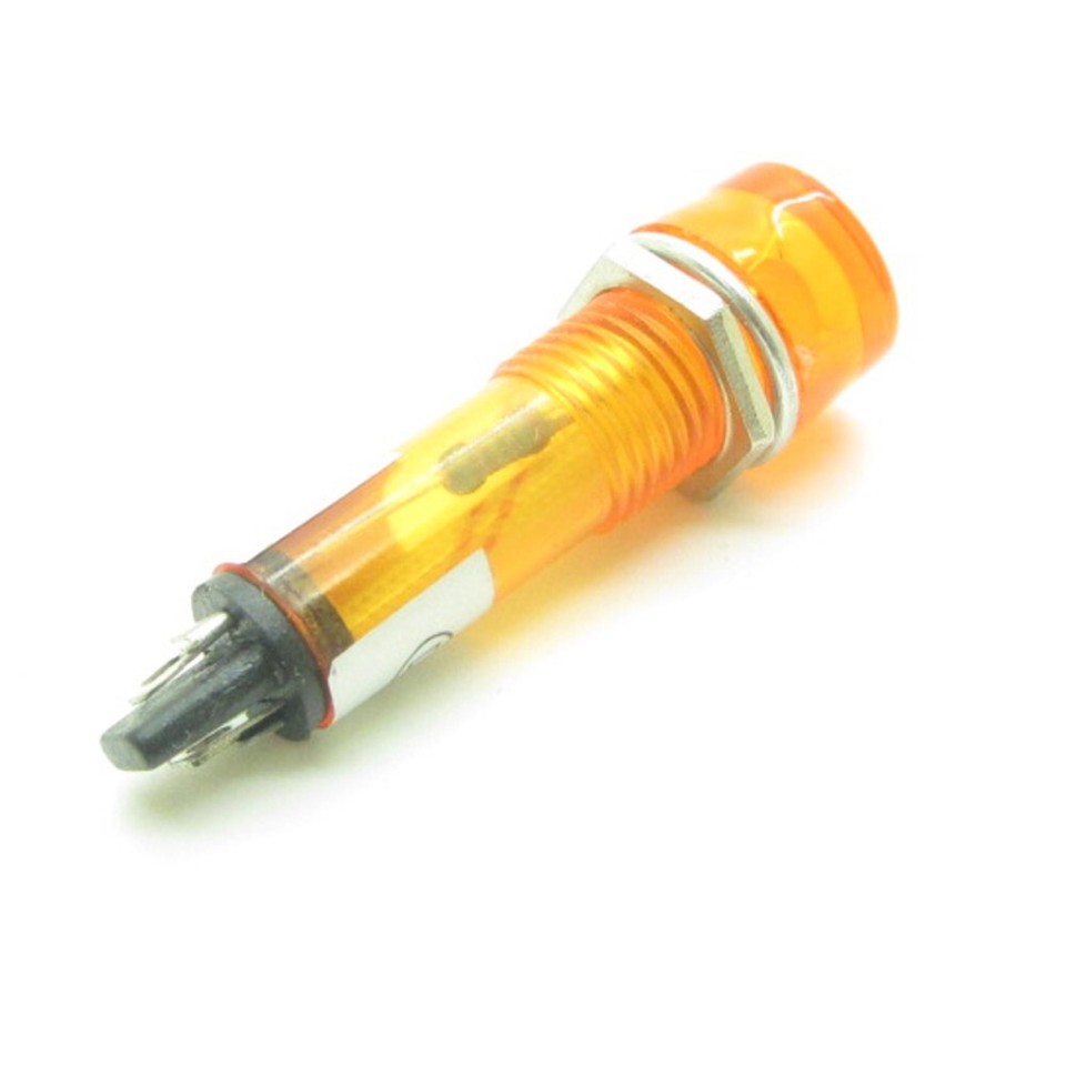 100 x DC24V 10mm Yellow Power Signal Indicator LED Light XD10-3 ...