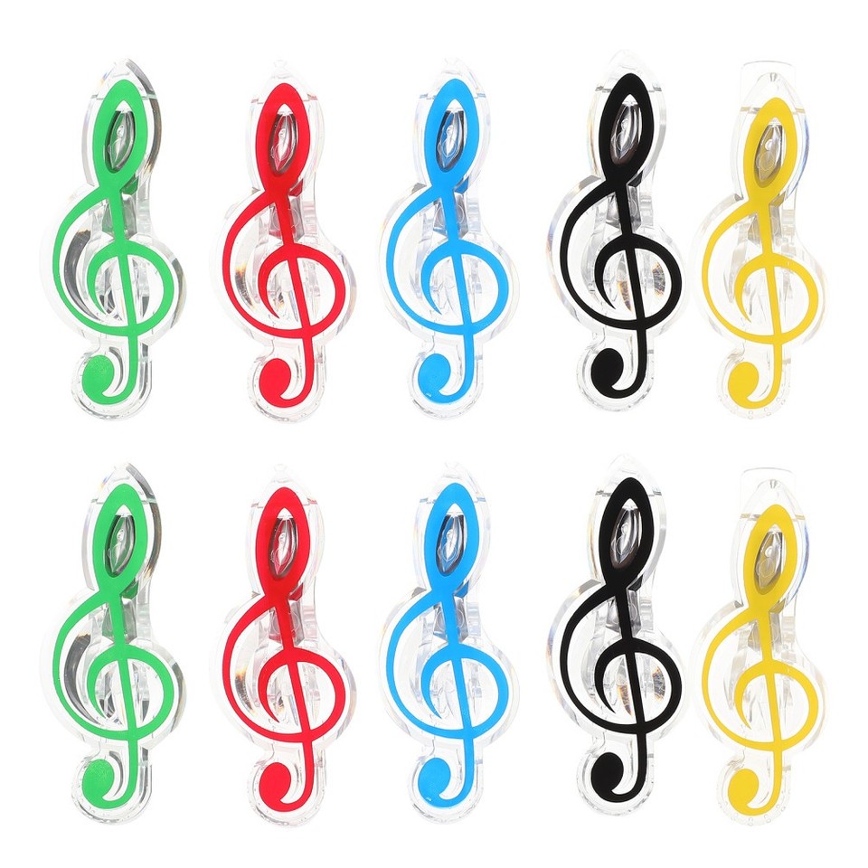 10Pcs Score Clips Music Book Clips Music Notes Shaped Clamps Creative ...