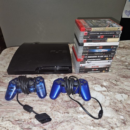 Sony PS3 Playstation 3 Console w/ 15 Games & 2 Controllers | eBay