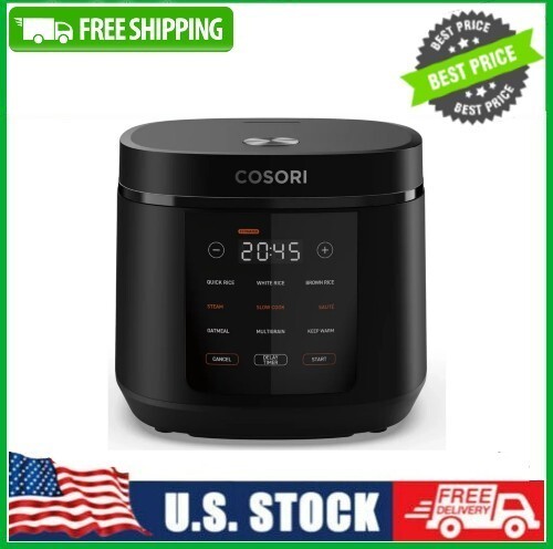 COSORI 5.0-Quart Rice Cooker and Slow Cooker with 9 Cooking Functions ...