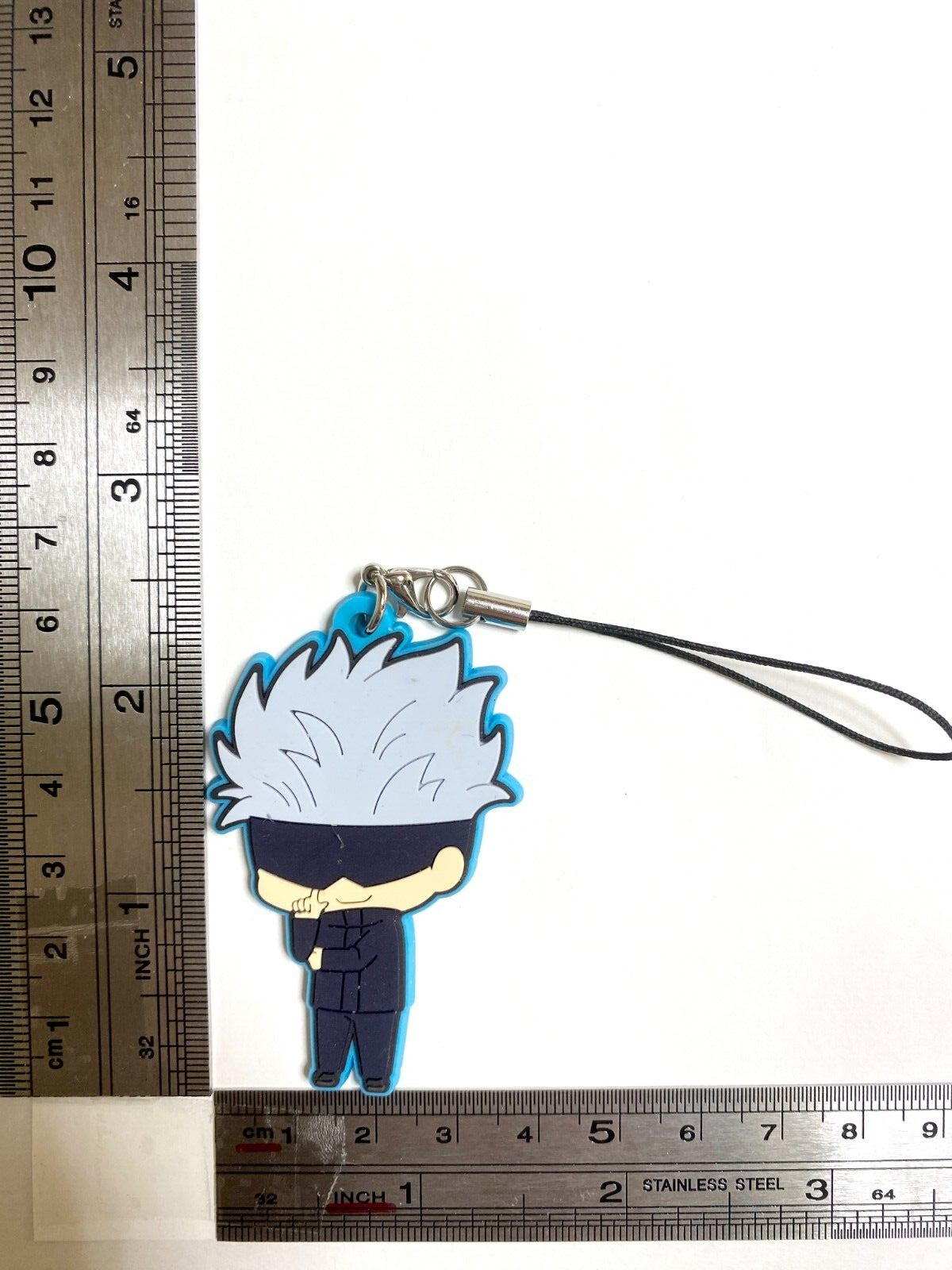 Gojo Satoru Jujutsu Kaisen Rubber keychain Strap Bandai Animation Namco ...