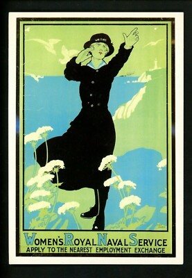 Military Poster postcard British Propaganda WWII Womens Royal Navy ...