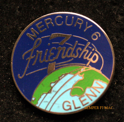 US MARINE ASTRONAUT JOHN GLEN NASA FRIENDSHIP 7 HAT PIN Mercury-Atlas 6 ...