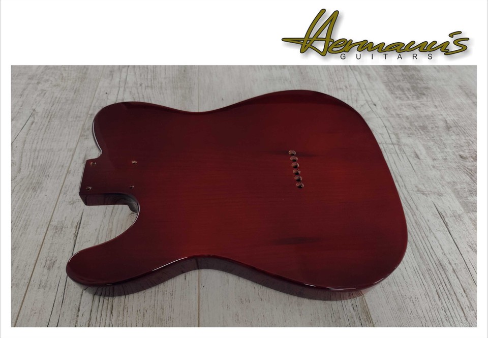 Tele 3 Piece Roasted Swamp Ash Body, Finish High Gloss Trans Winered, 6 ...