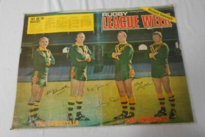 1981 RUGBY LEAGUE WEEK POSTER - FOUR IMMORTALS, AUSTRALIAN KANGAROOS | eBay