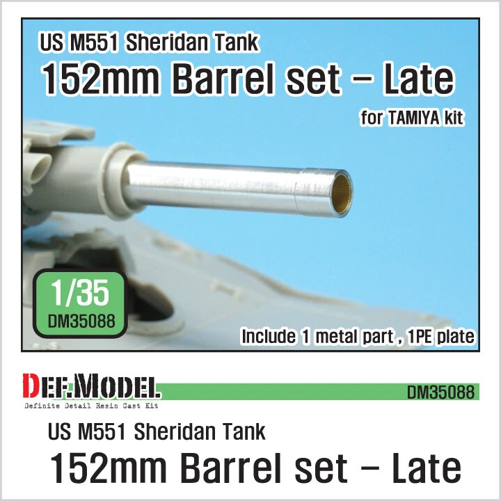 DEF Model 1/35 US M551 Sheridan 152mm Metal Barrel set (Late) for ...