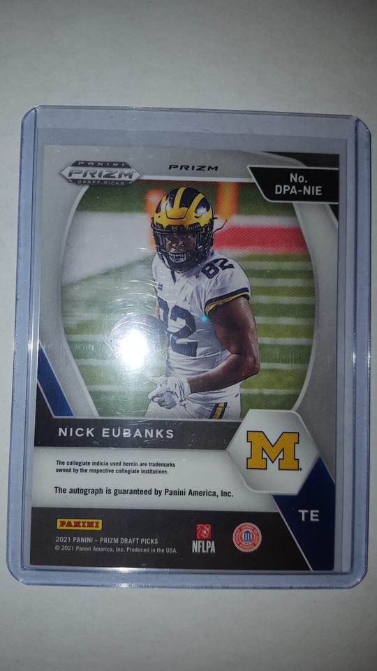 NICK EUBANKS 2021 Panini Prizm Draft AUTO Gold Ice RC #DPA-NIE Michigan Cowboys | eBay