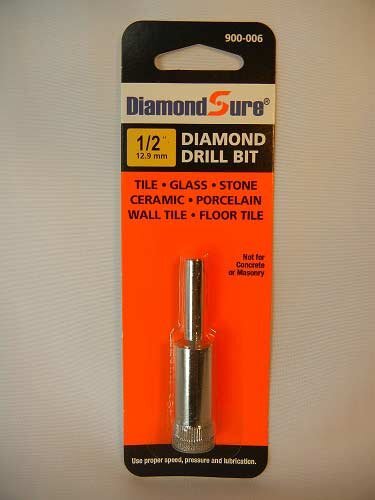 1/2" DiamondSure Diamond Drill Bit Glass Tile Granite Ceramic Porcelain ...