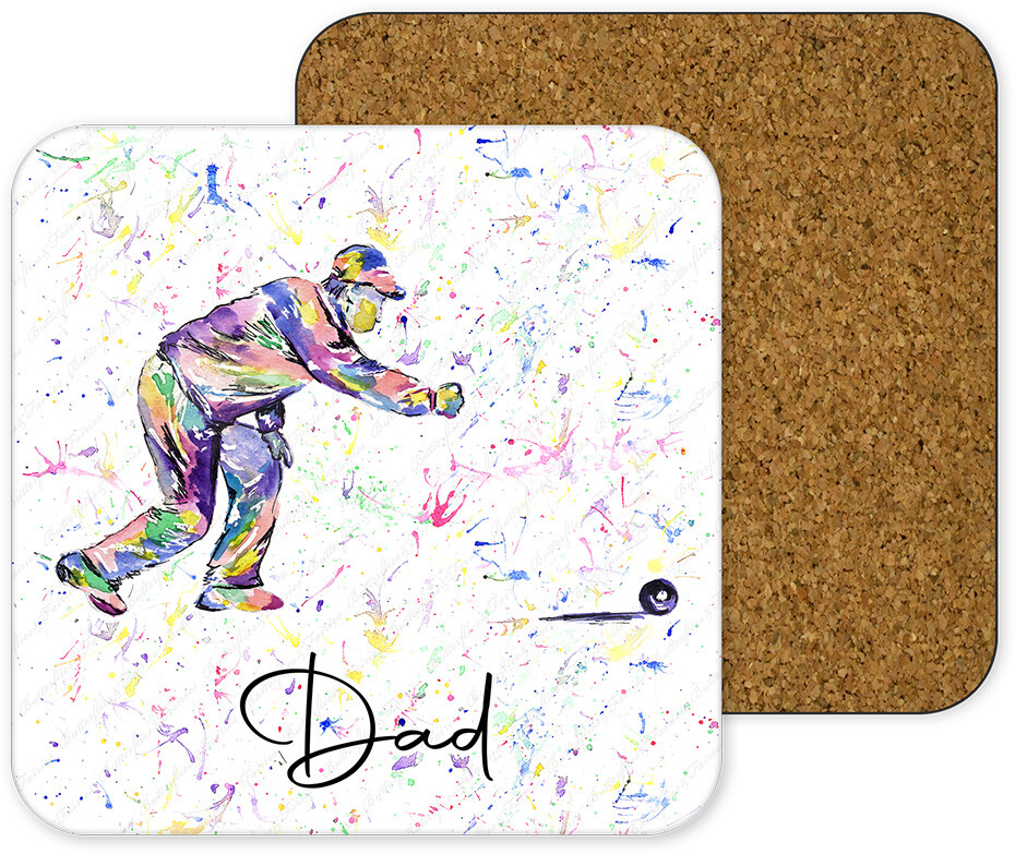 PERSONALISED CROWN GREEN BOWLS COASTER LAWN BOWLS BOWLING BOWLER GIFT ...