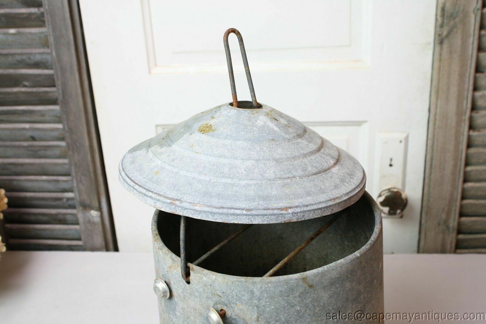 Galvanized Chicken Feeder Rusty Used Barn Farm home Decor Repurpose to ...