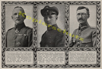 Heinrich Gontermann Todesmeldung Fliegertruppe Jasta 15 Maercker v ...