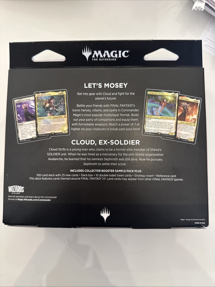 MTG FF Magic The Gathering Final Fantasy VII Commander Deck Cloud Limit ...