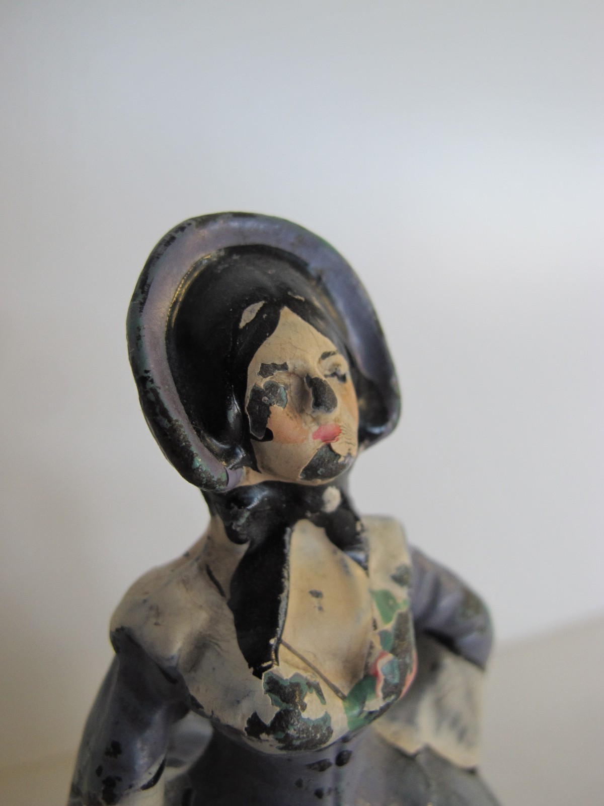 Antique Victorian Little Colonial Lady Cast Iron Doorstop National ...