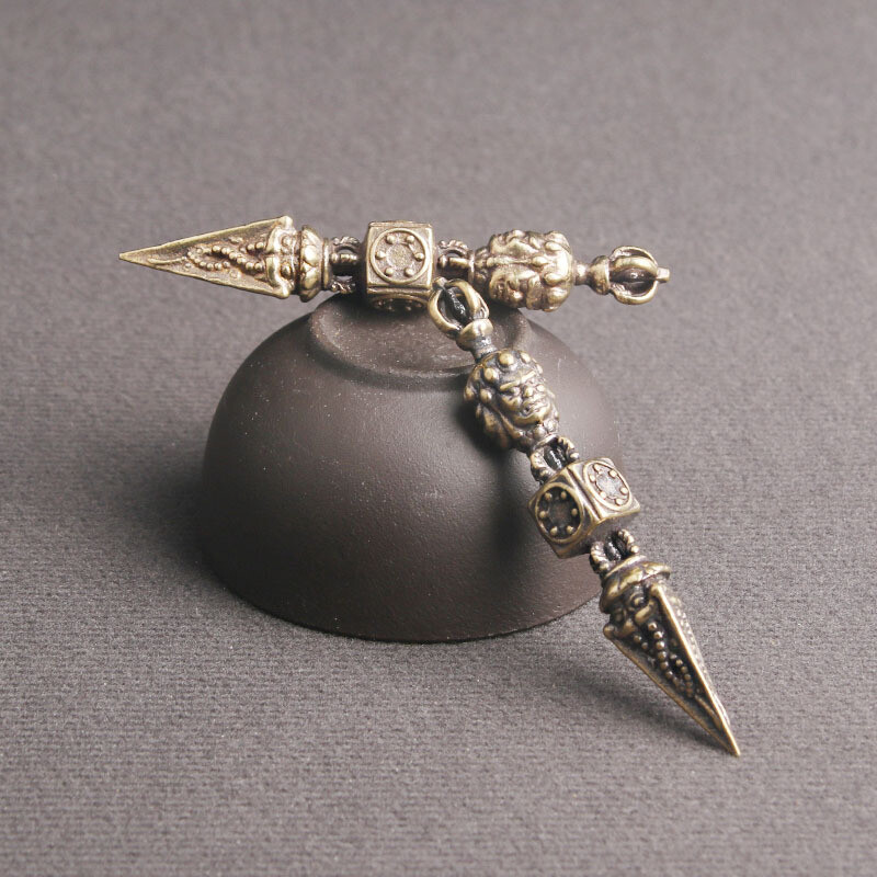 Brass Diamond Demon Subduing Pestle Keychain Pendant Religious Weapon ...