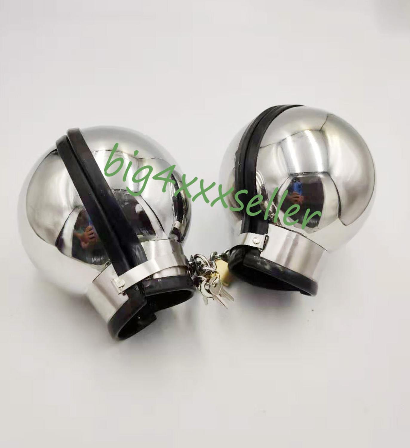 New Stainless Steel Head Cover Closed Handcuff Torture Cosplay Shackle ...