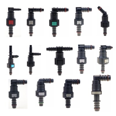 Elbow 90 Degree Nylon Fuel Line Quick Connect Release Hose Pair | eBay