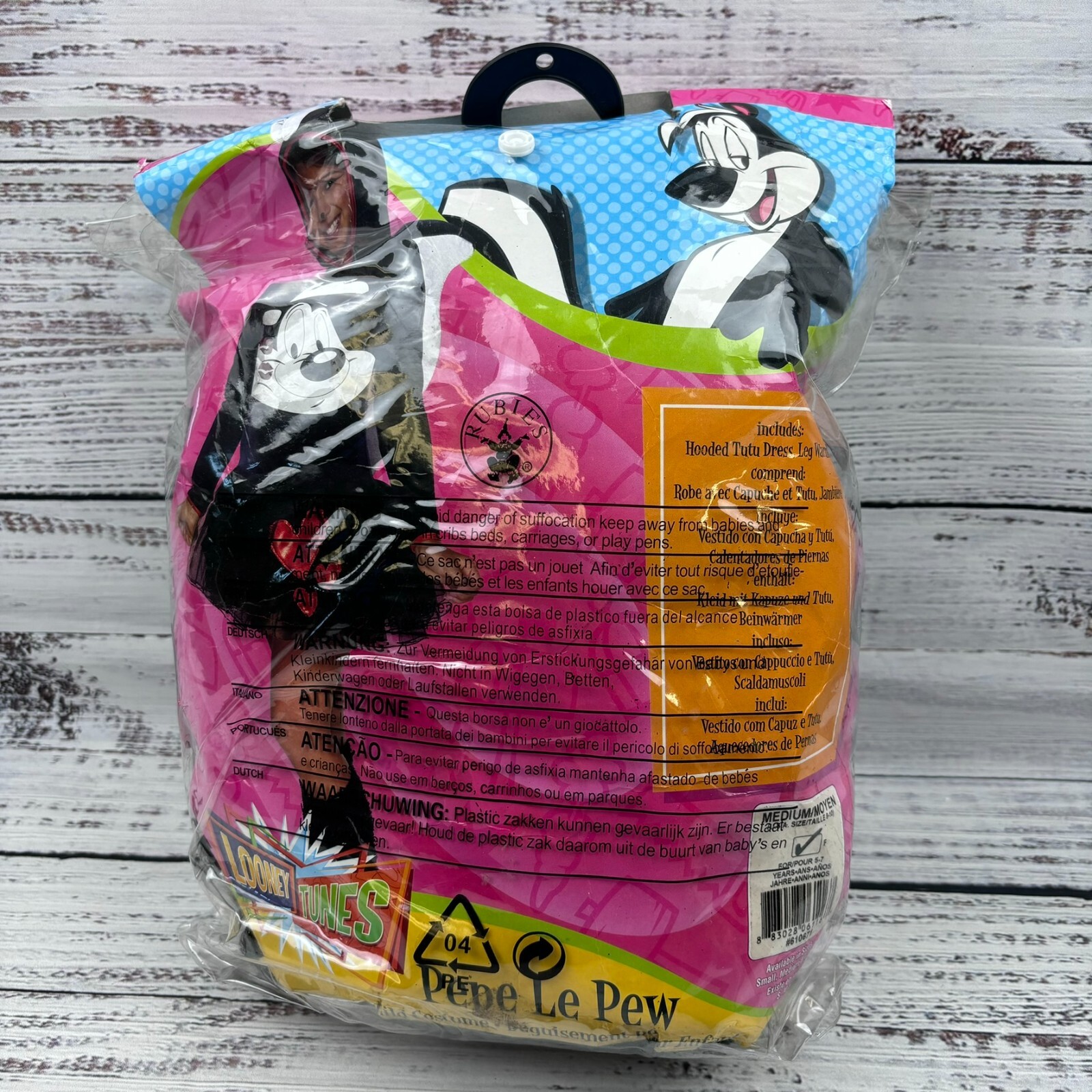 Pepe Le Pew Skunk Hooded Looney Tunes Tutu Halloween Gem 8042