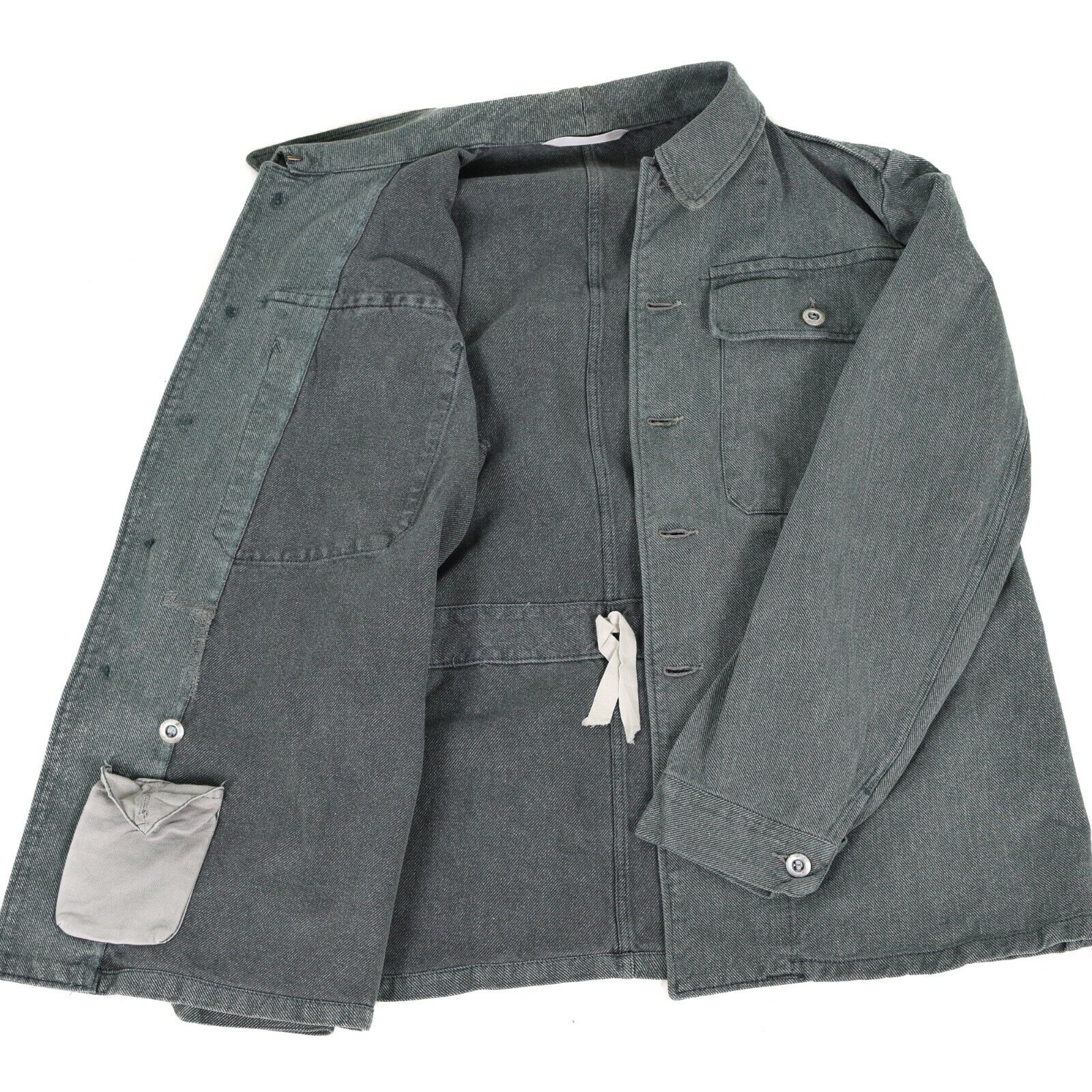 Genuine Swiss army work jacket denim military jacket grey vintage ...