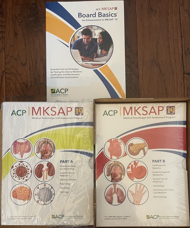 BRAND NEW! 🩷 MKSAP 19 Part A and Part B with Board Basics _ NEW! 🩷 | eBay