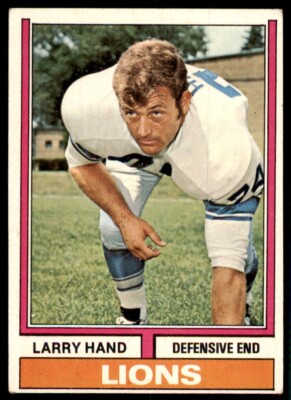 1974 Topps Larry Hand Football Card Detroit Lions #198 | eBay