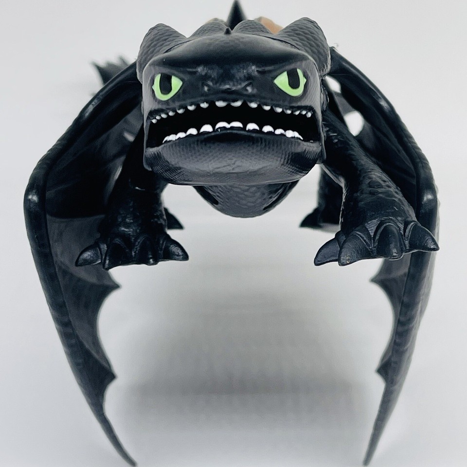 NIGHT FURY TOOTHLESS How to Train Your Dragon 9.5" Figure DWA ...