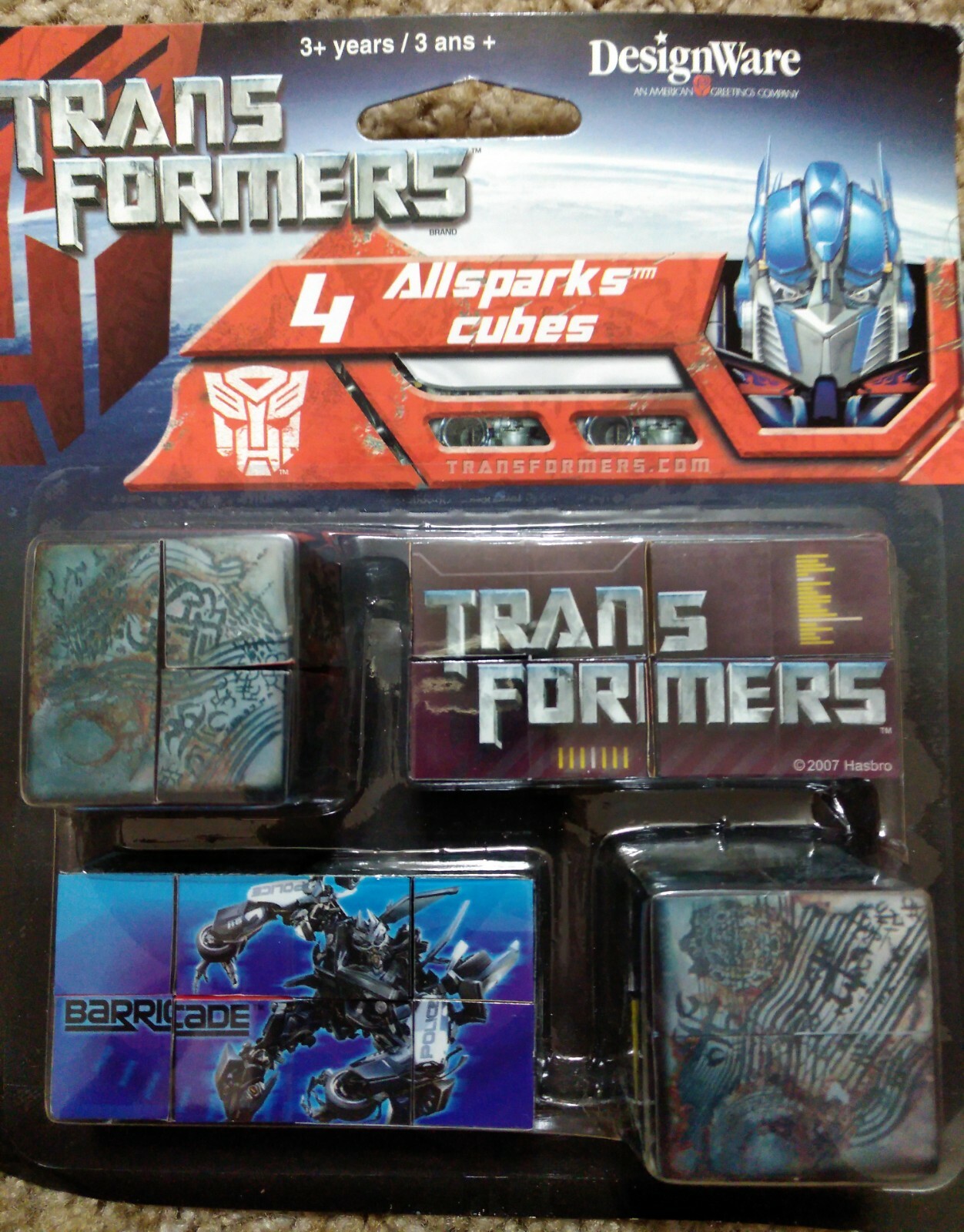 Transformers 4 Allspark Cubes Hasbro 2007 DesignWare Extremely RARE for ...