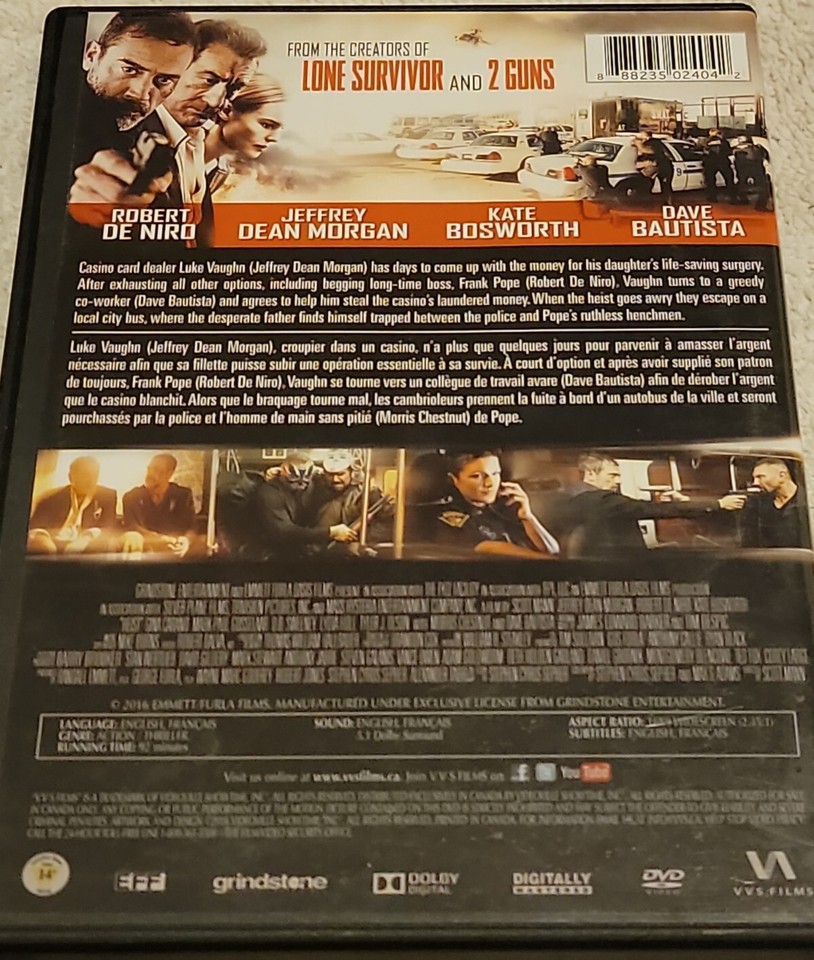 Heist DVD Robert de Niro , Jeffrey Dean Morgan , Kate bosworth | eBay