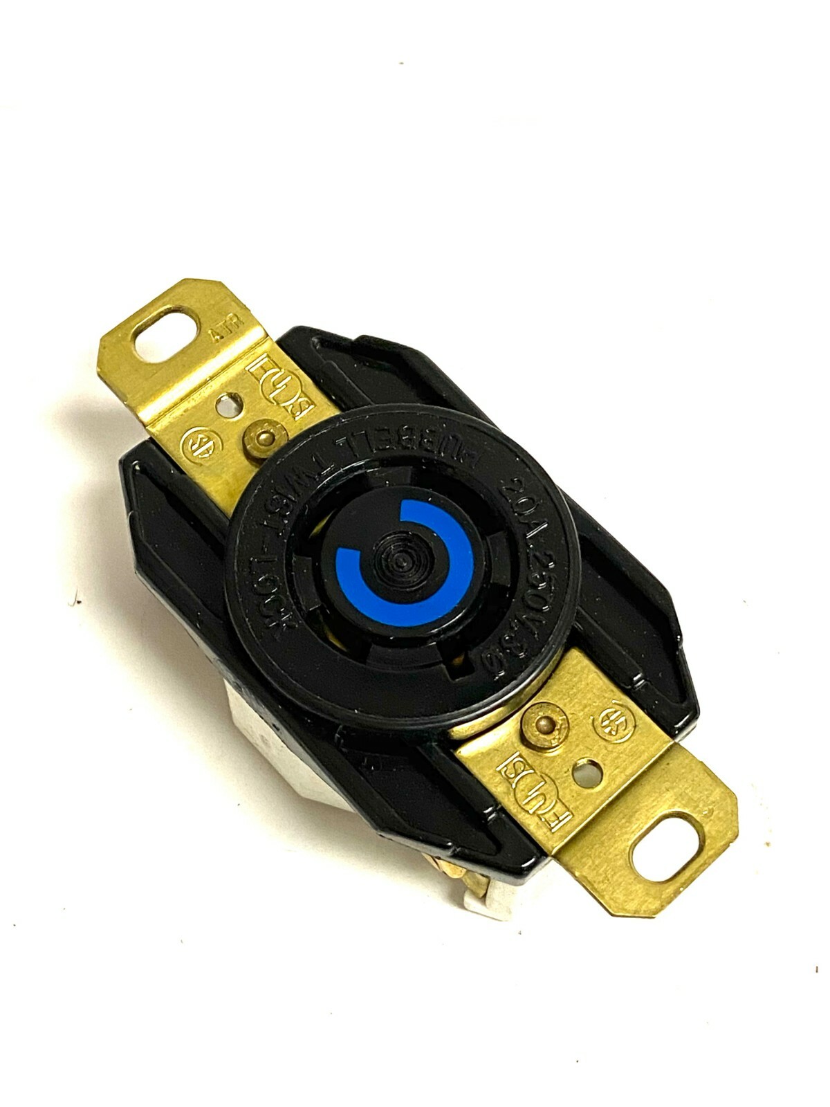 ~HUBBELL WIRING DEVICE-KELLEMS HBL2620 30A Twist-Lock Receptacle 2P 3W ...