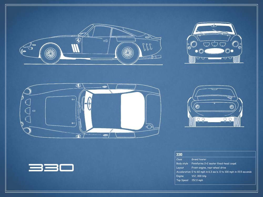 Ferrari V12 Engine Blueprints